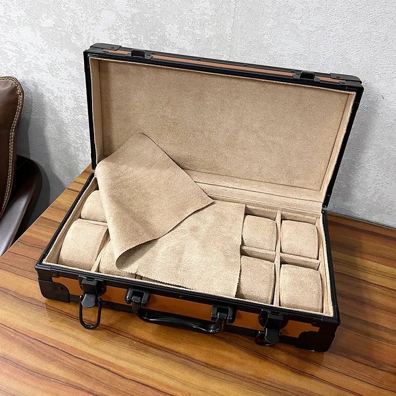 12 Slots Orange High Materials Watch Organizer Box