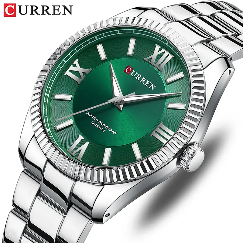Curren Green Dial Silver-tone Men’s Watch | 8453