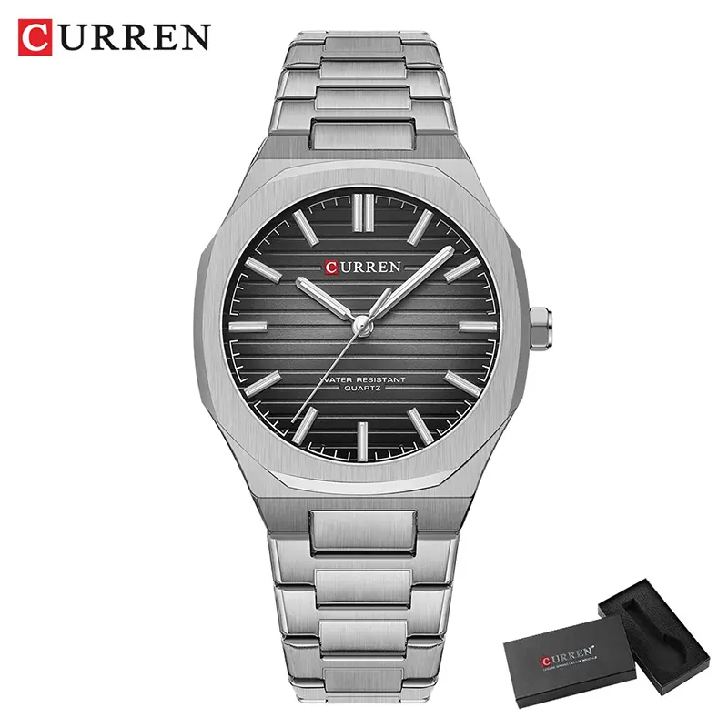 Curren Grey Dial Silver-tone Men’s Watch | 8456
