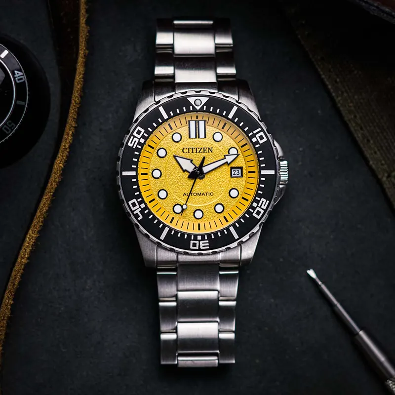 Citizen Automatic Yellow Dial Men’s Watch | NJ0170-83Z