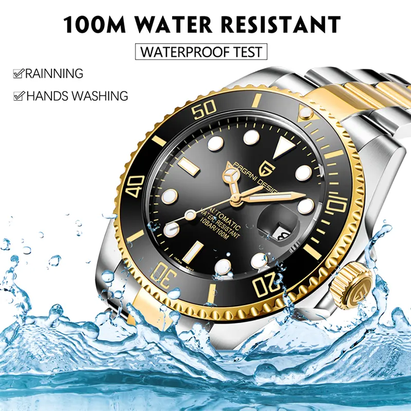 Pagani Design PD-1639 Submariner Black Dial Men's Watch