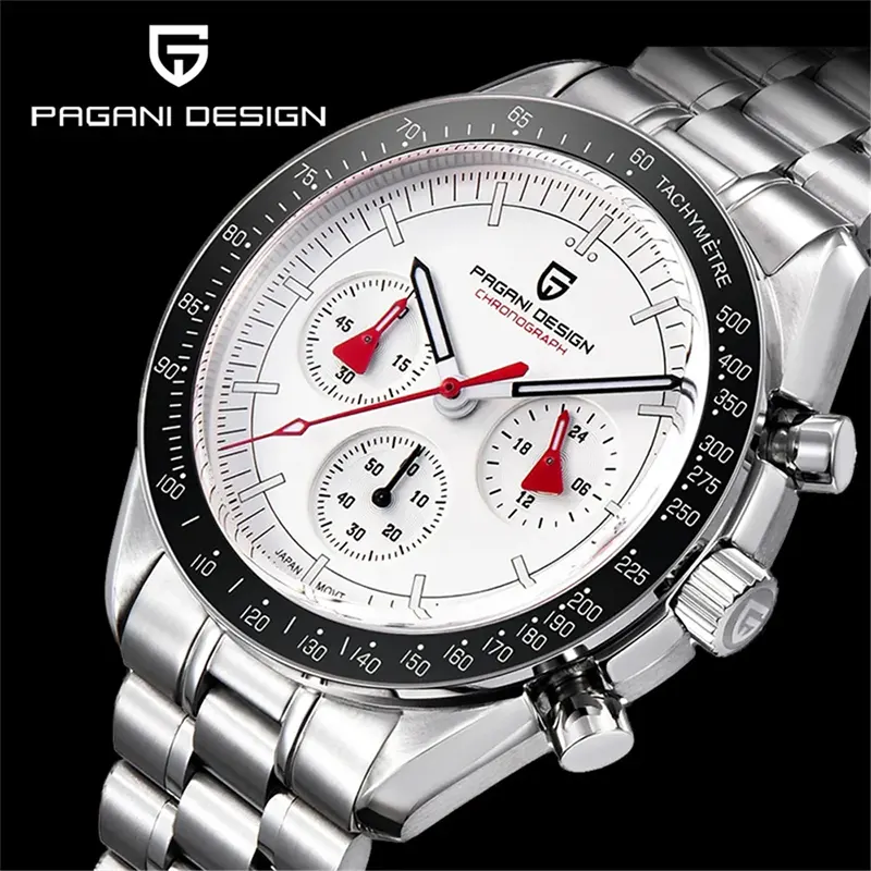 Pagani Design PD-1701 Chronograph White Dial Men's Watch