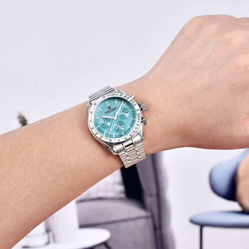 Pagani Design PD-1701 Speedmaster Ice Blue Dial Men's Watch