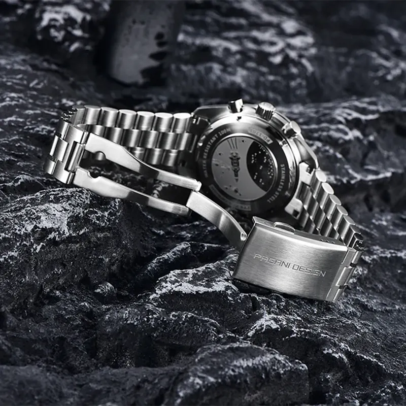 Pagani Design PD-1701 Speedmaster Light Blue Dial Mens Watch