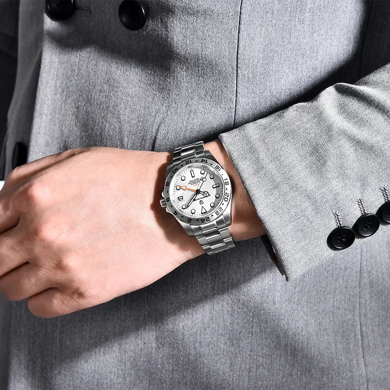 Pagani Design PD-1762 Explorer II GMT White Dial Men's Watch