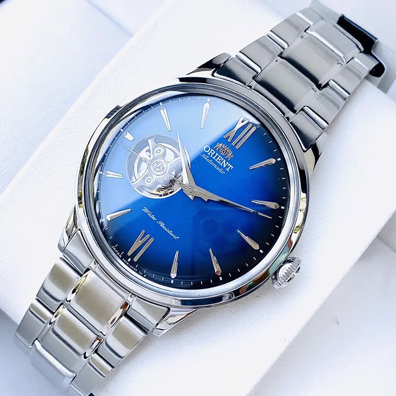 Orient Bambino Open Heart Blue Dial Men's Watch | RA-AG0028L