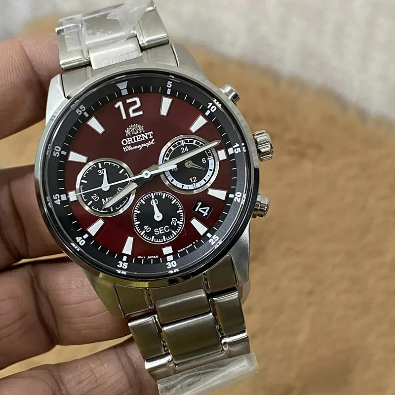 Orient Sports Maroon Dial Men's Watch | RA-KV0004R10B