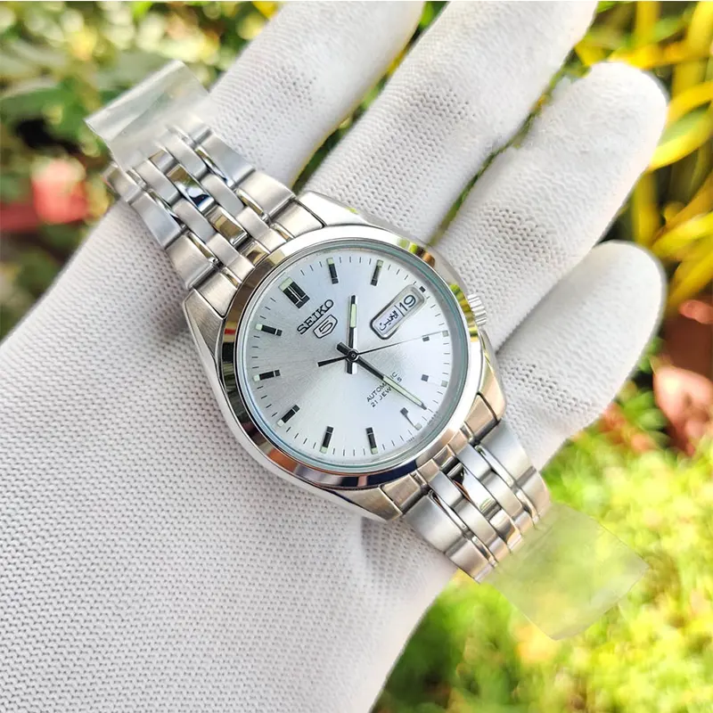 Seiko 5 Automatic Silver Dial Men's Watch | SNK355K1