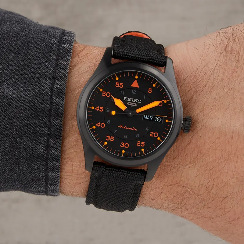 Seiko 5 Sports Black Dial Men's Watch | SRPH33