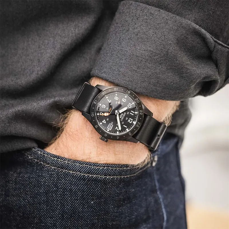 Seiko 5 Sports Field GMT Black Dial Men's Watch | SSK025K1