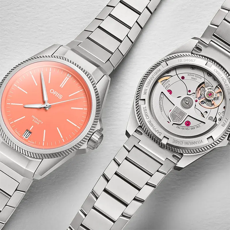 Oris ProPilot X Calibre 400 Pink Dial Men's Watch | 0140077787158