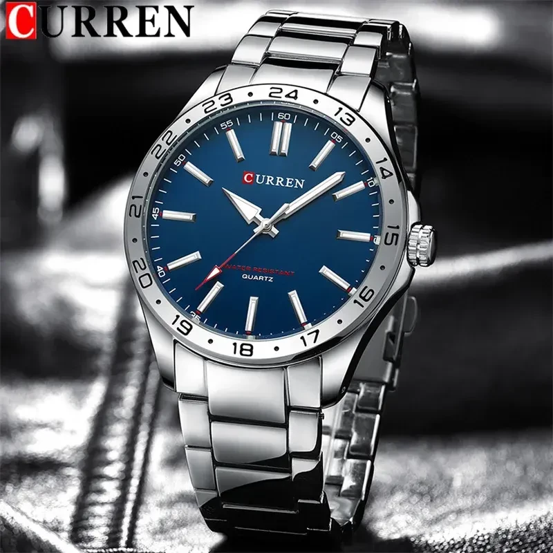 Curren Blue Dial Silver-tone Men’s Watch | 8452