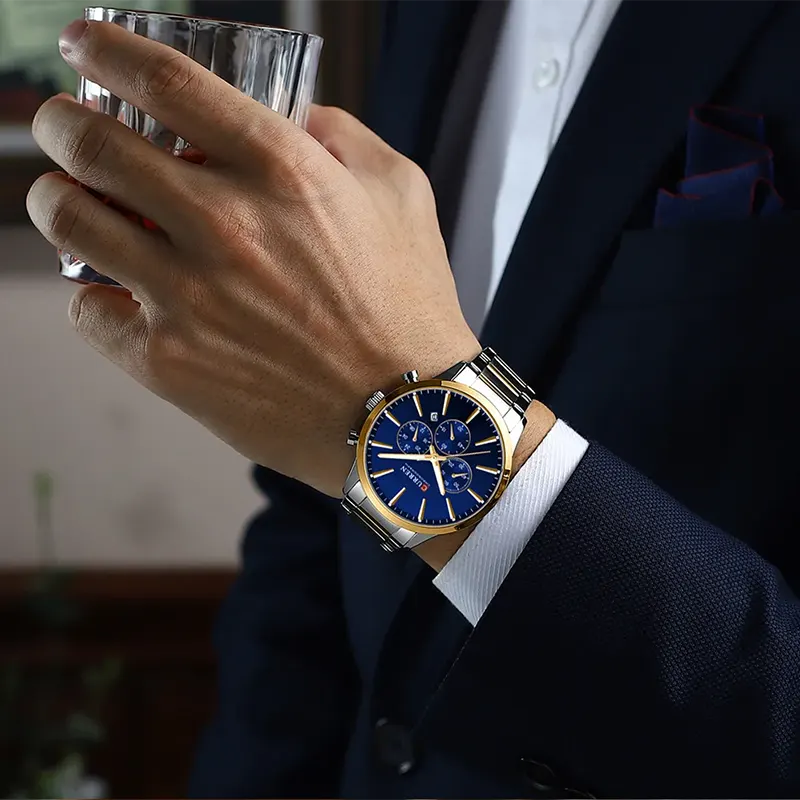 Curren Chronograph Blue Dial Men’s Watch | 8435