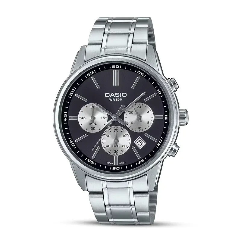 Casio Chronograph Black Dial Men's Watch | MTP-E515D-1AV