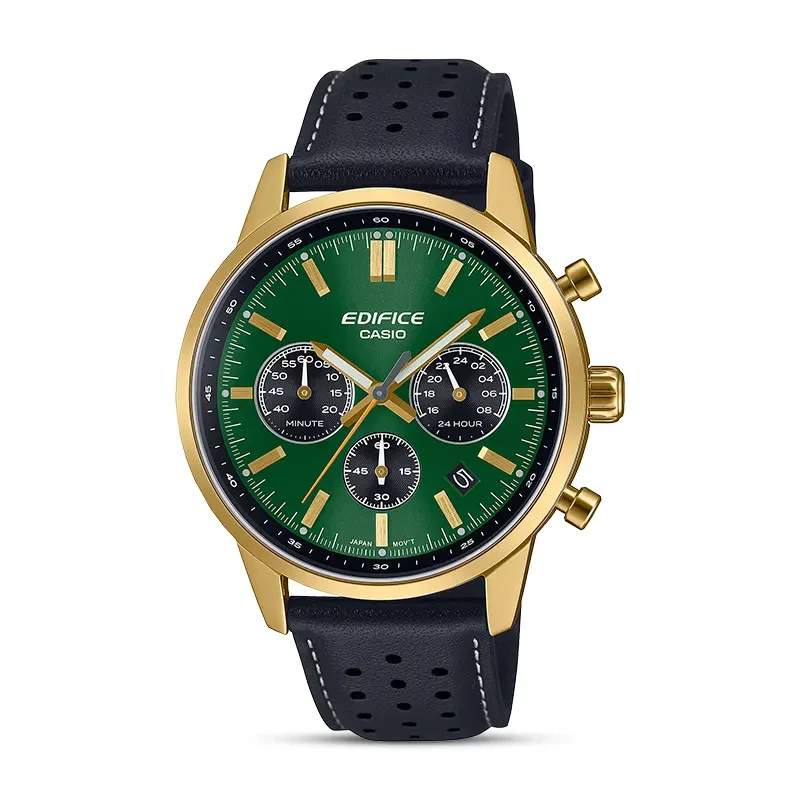 Casio Edifice Chronograph Green Dial Mens Watch EFR-575CL-3A