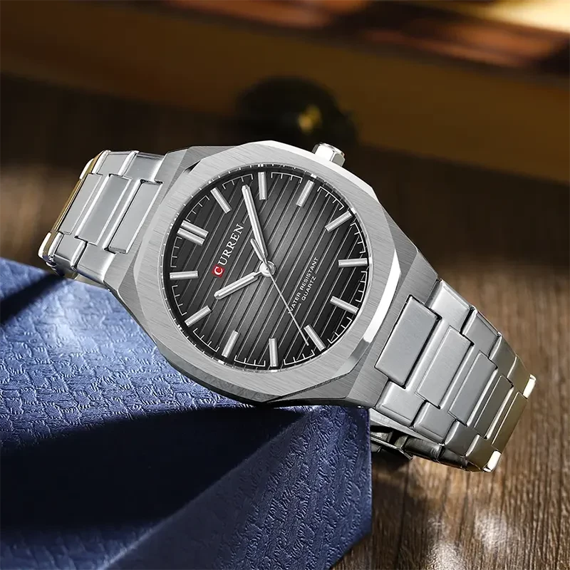 Curren Grey Dial Silver-tone Men’s Watch | 8456