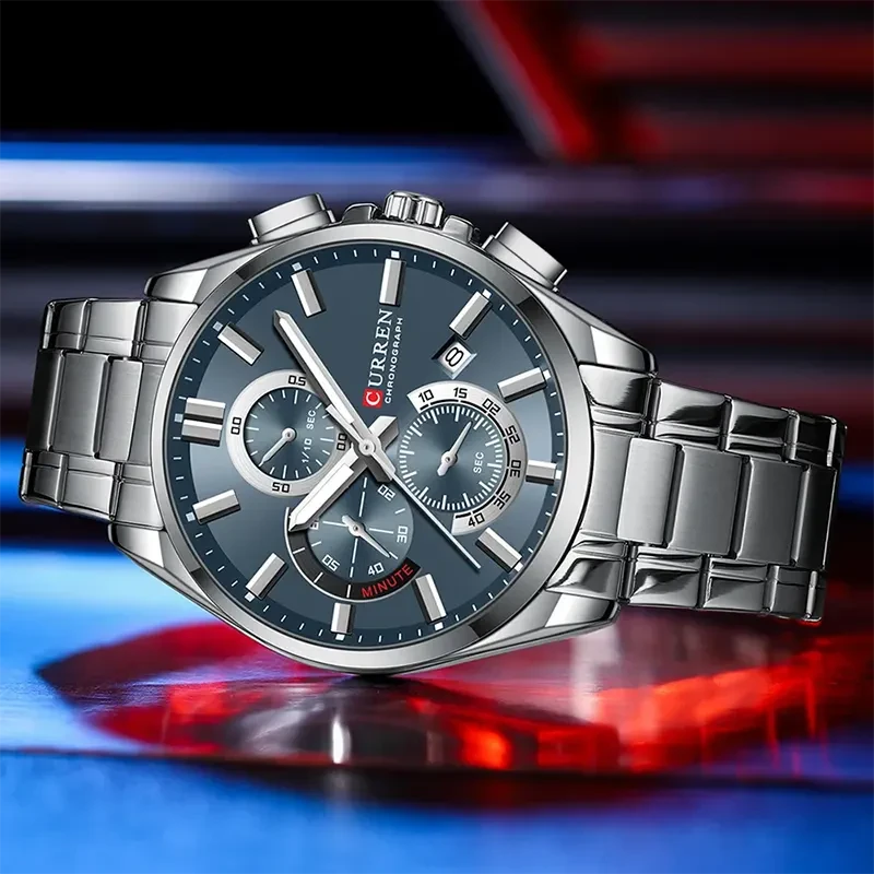 Curren Fashion Chronograph Blue Dial Men’s Watch | 8475