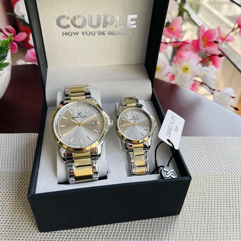 Daniel Klein Silver Dial Two-tone Couple Set | DK.1.13575-4