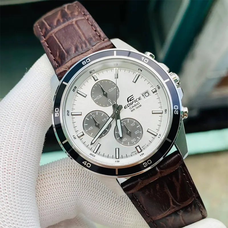 Casio Edifice Chronograph White Dial Mens Watch EFR-526L-7AV