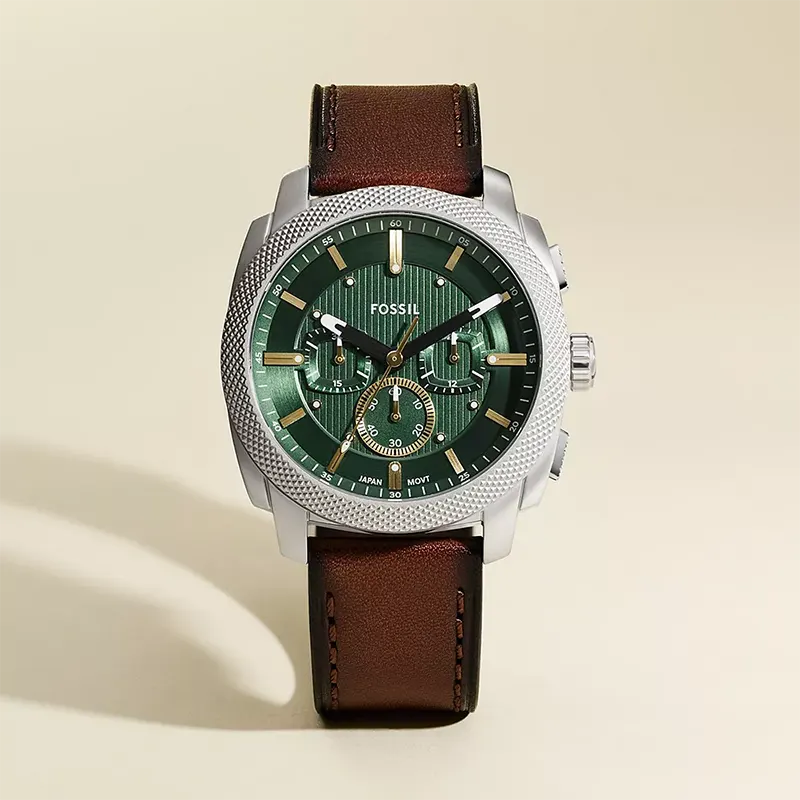 Fossil Machine Chronograph Green Dial Men's Watch | FS6100