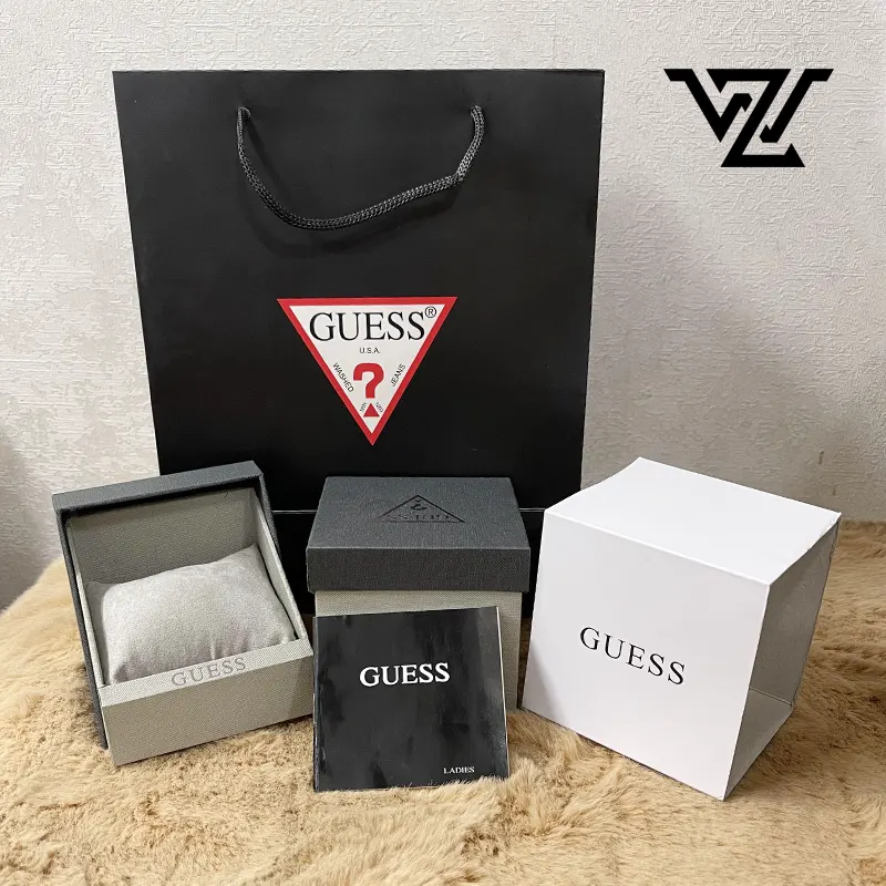 Guess Blush Crystal Champagne Dial Ladies Watch | W1062L5