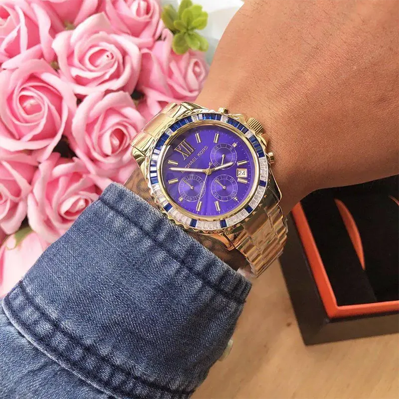 Michael Kors Everest Navy Dial Gold-tone Watch | MK5754