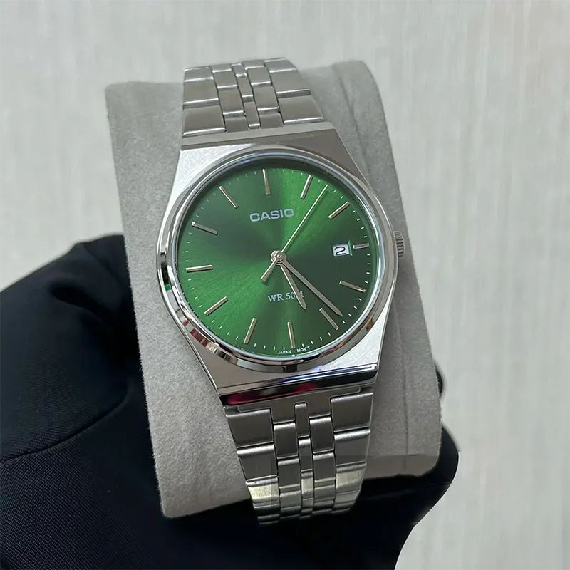 Casio Enticer Green Dial Men's Watch | MTP-B145D-3AV