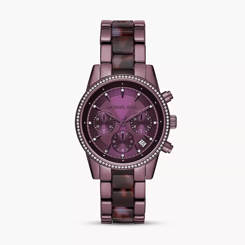 Michael Kors Ritz Pave Purple Dial Ladies Watch | MK6720