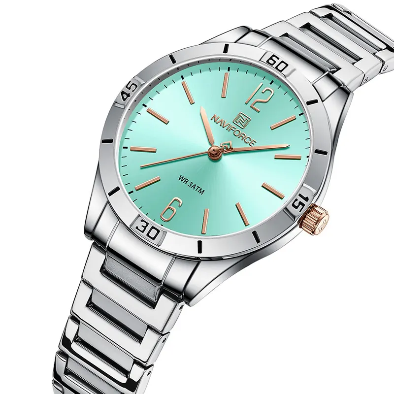 Naviforce NF5029 Fashion Tiffany Blue Dial Ladies Watch