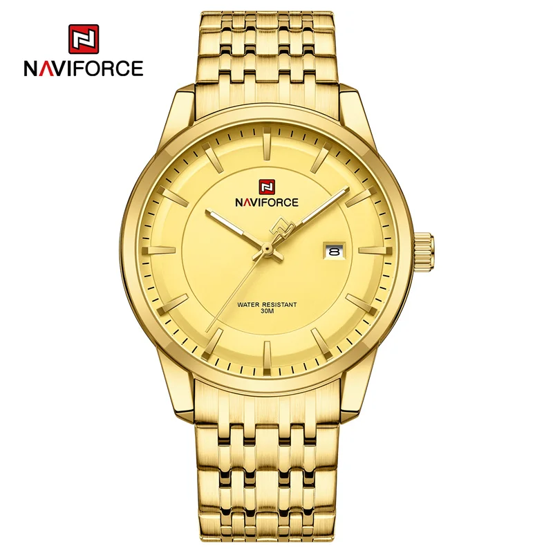 Naviforce NF9228 Gold-tone Couple Watch