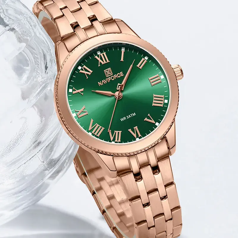 Naviforce NF5032 Classic Green Dial Ladies Watch