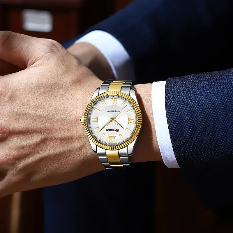 Curren Silver Dial Two-tone Men’s Watch | 8453