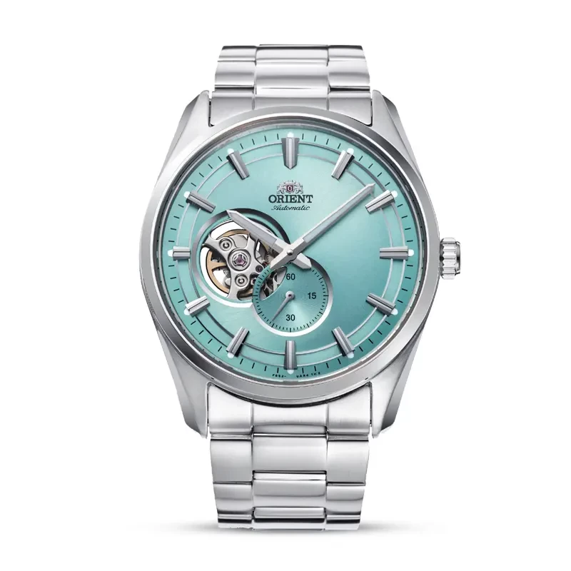 Orient Contemporary Semi-skeleton Ice Blue Dial Men's Watch.