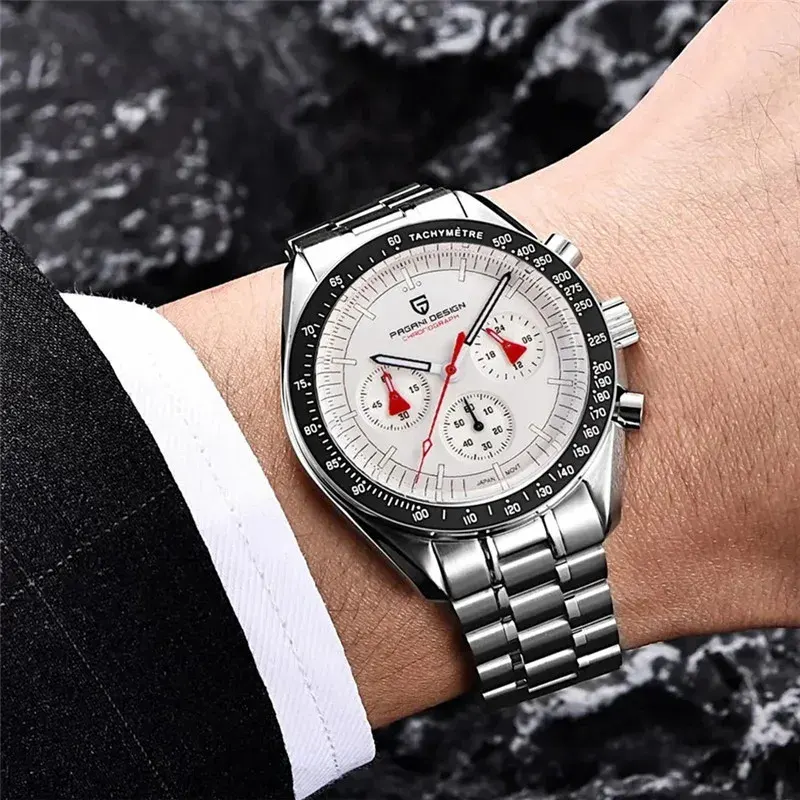 Pagani Design PD-1701 Chronograph White Dial Men's Watch