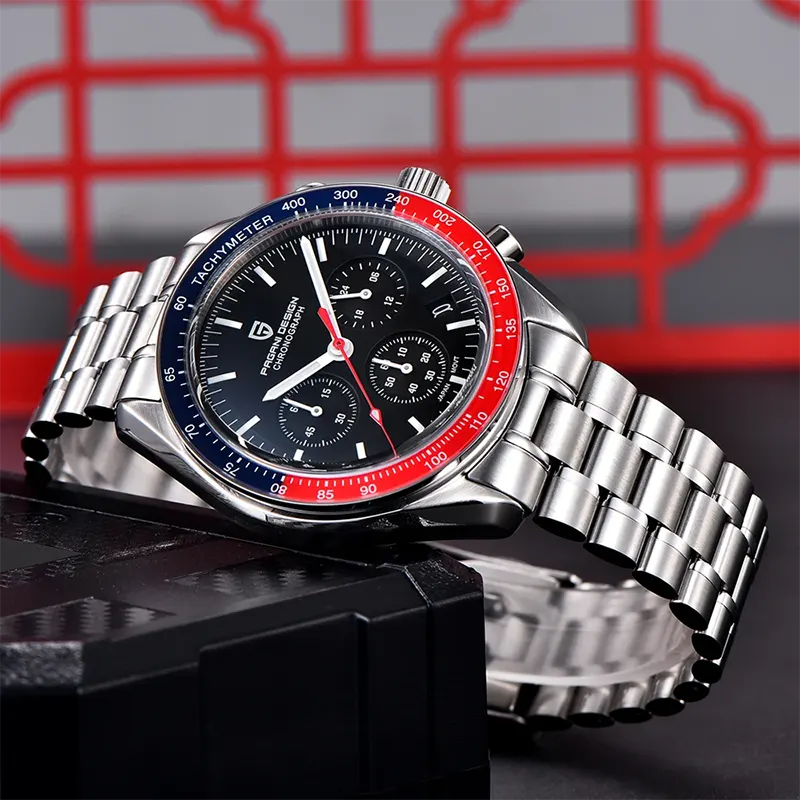 Pagani Design PD-1701 Speedmaster Black Dial Men's Watch