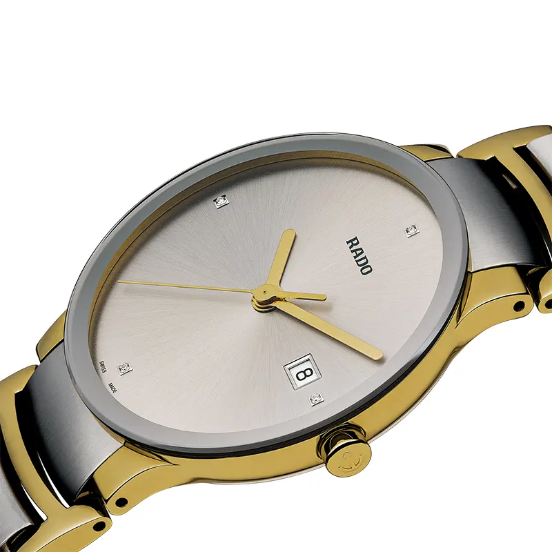 Rado Centrix Silver Dial Two-tone Men's Watch | R30931713