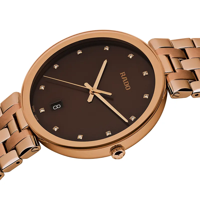 Rado Florence Brown Dial Rose Gold-tone Men's Watch | R48889743