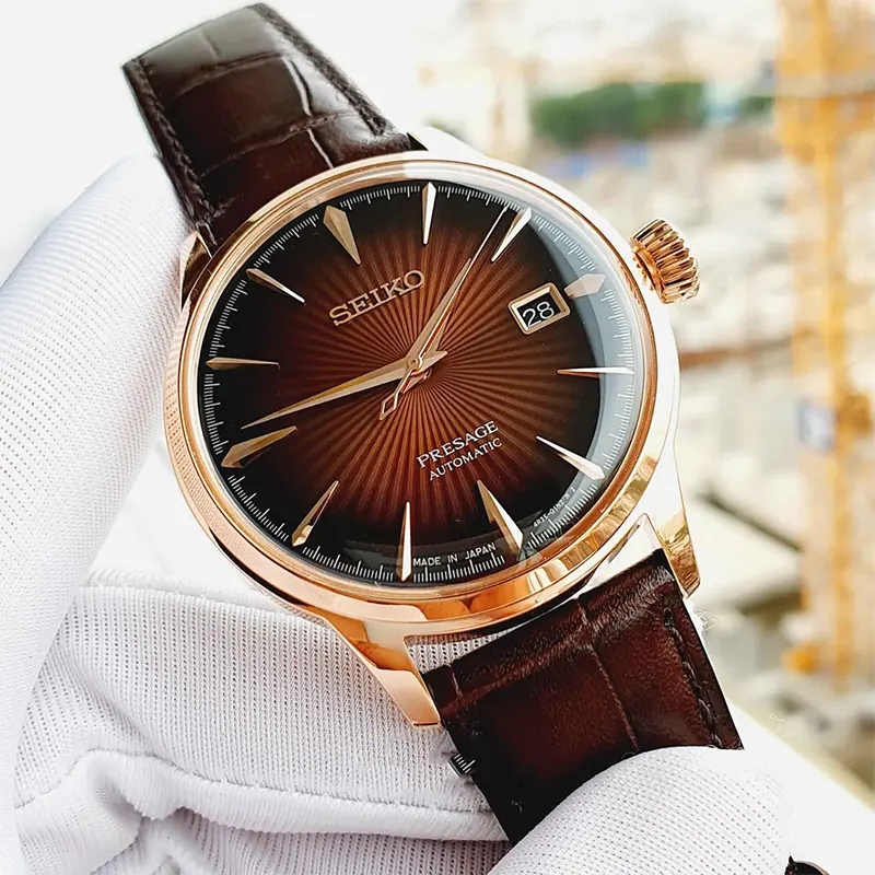 Seiko Presage 'Manhattan' Brown Dial Men's Watch | SRPB46J1
