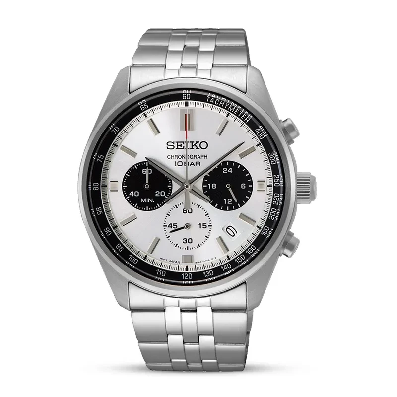 Seiko Chronograph White Panda Dial Men’s Watch | SSB425P1