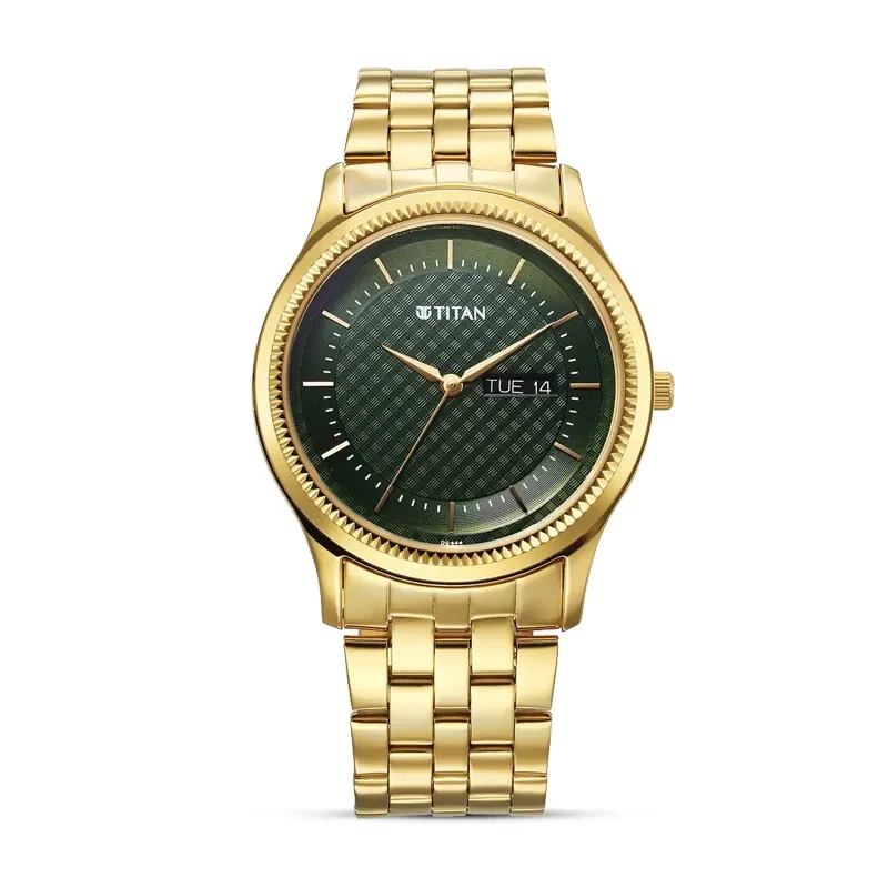 Titan 1824WM01 Karishma Brown Dial Rose Gold Men's Watch