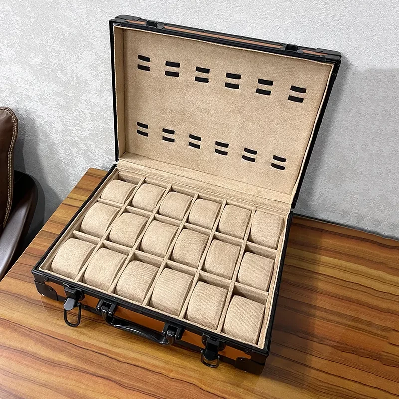 18 Slots Orange High Materials Watch Organizer Box
